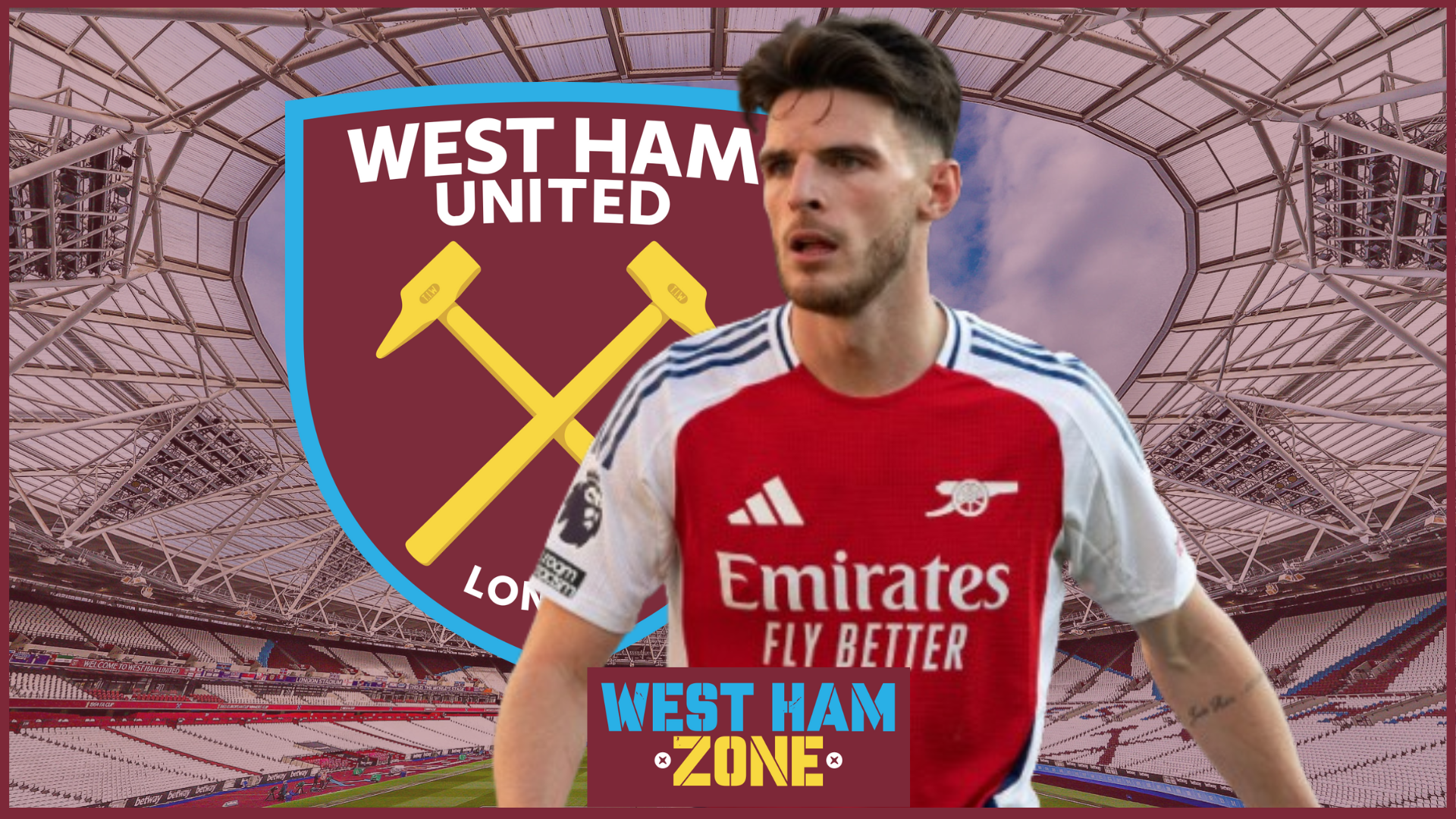 Declan Rice reacts as West Ham agree terms over midfielder deal