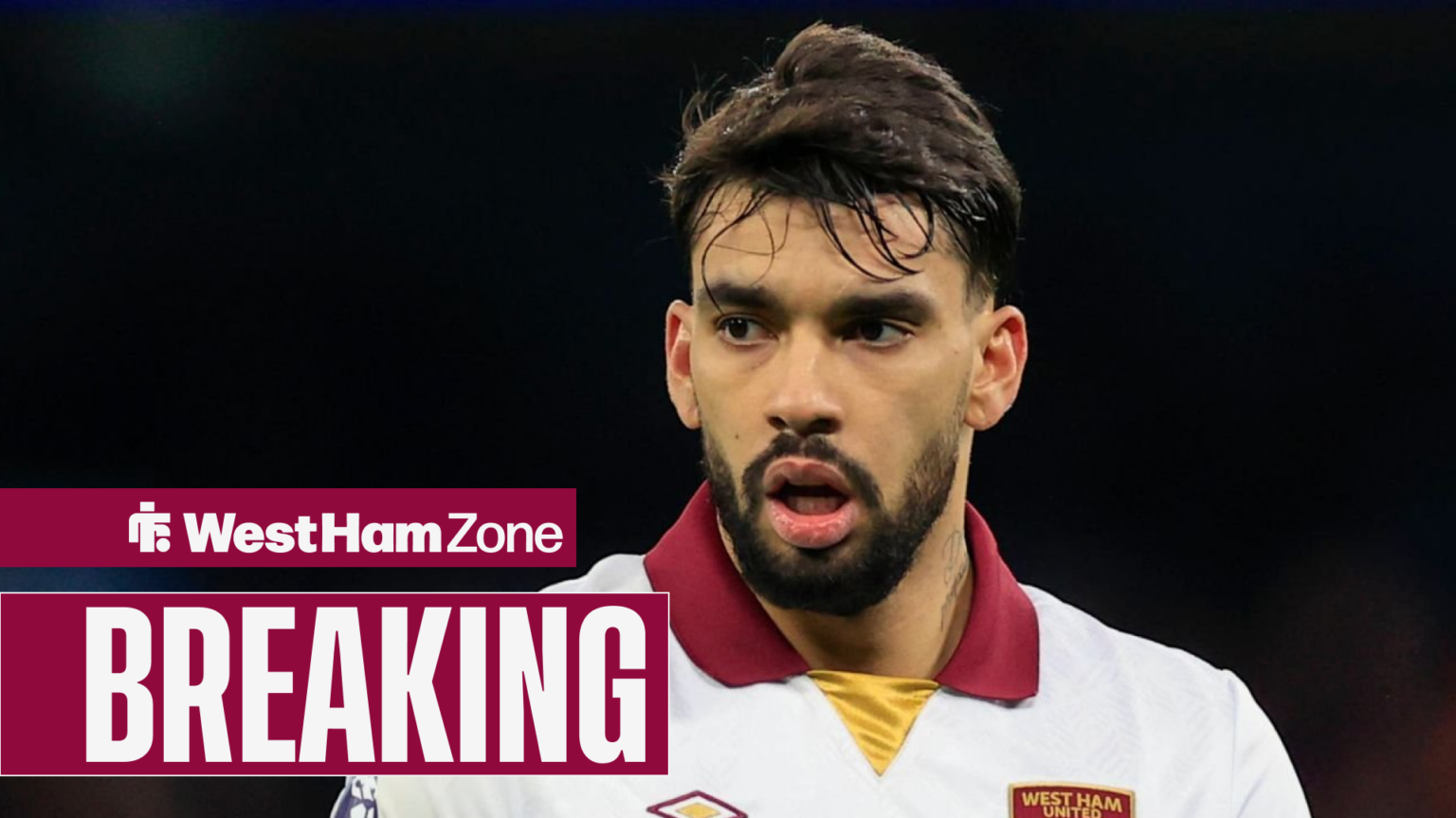 Lucas Paqueta reacts as West Ham exit is announced