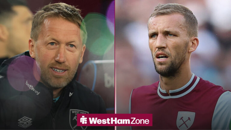 Tomas Soucek reacts as West Ham agree terms at London Stadium