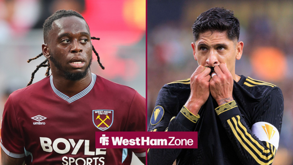 Edson Alvarez laughs at what Aaron Wan-Bissaka just did at West Ham United